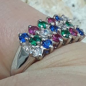 manufacturer (usa) | Jewelry | New Sz7 Ruby Emerald Sapphire Topaz 925 ...